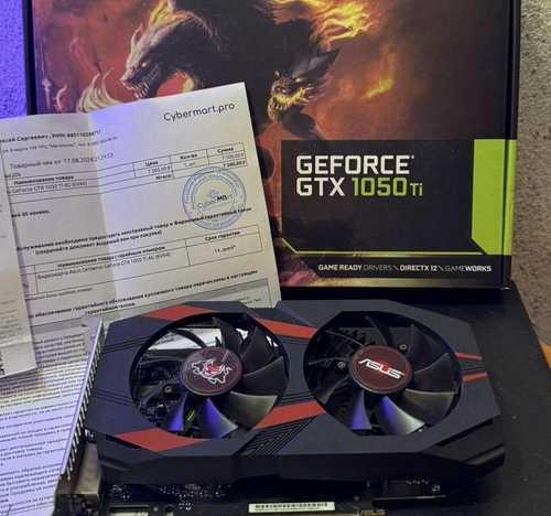 Видеокарта asus GeForce GTX 1050 TI 4GB Cerberus