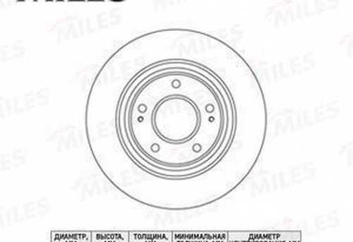 Диск тормозной mitsubishi grandis 04- передний вен