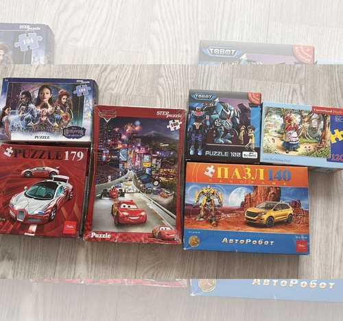 Пазлы машинки игркшки для мальчика пакетом