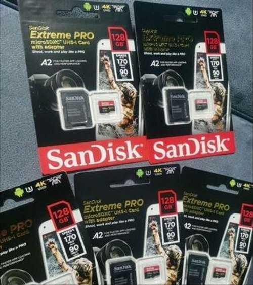 Карта памяти MicroSD SanDisk Extreme Pro 128 Gb