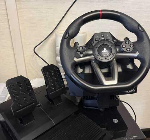 Игровой руль hori racing wheel apex ps4