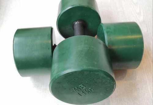 Гантели mb barbell 28кг(2*14)