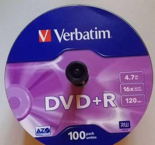 Болванки (диски) DVD  R Verbatim чистые 20 шт