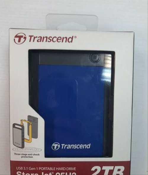 Внешний HDD Transcend StoreJet 2тб (2000Gb) Новый