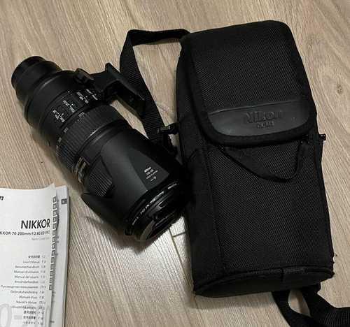 Объектив nikon AF-S 70-200 1:2.8GLL (2) ED телевик