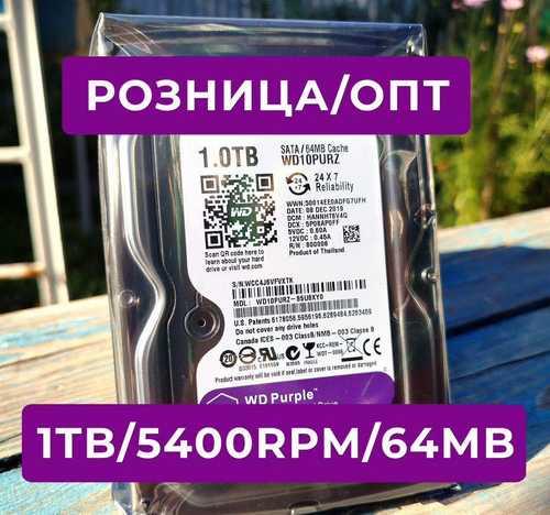 Жесткий диск HDD WD Purple для камер 1тб