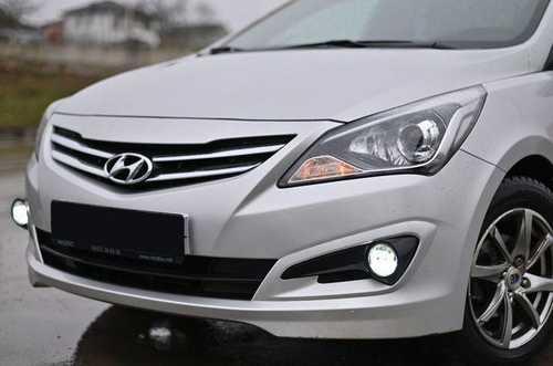 Рамки LED птф для Hyundai Solaris 2014-2017