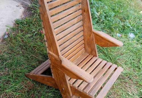Кресло-шезлонг из дерева, складное новое