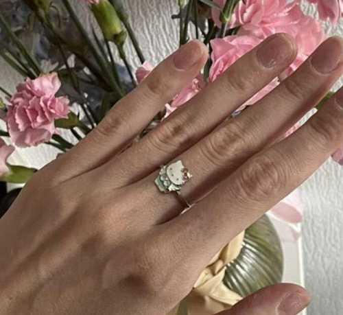 Серебряное кольцо 925 Hello Kitty