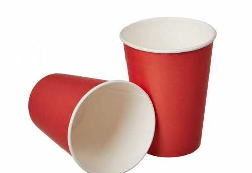 Бумажные стаканы одноразовые красные