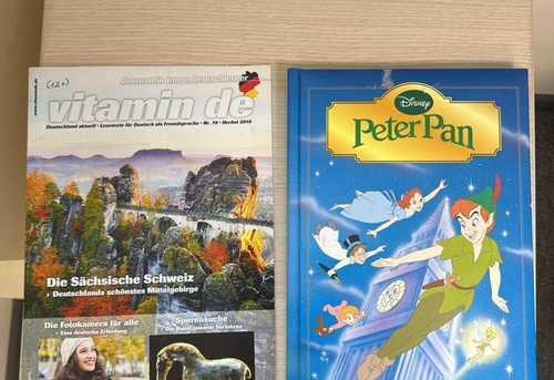 Детская книга на немецком Питер Пен и журнал