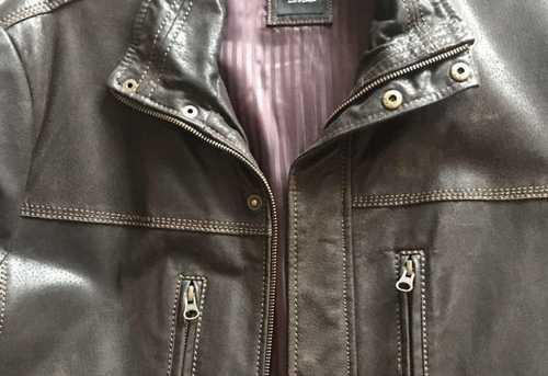 Мужская куртка из плотной кожи, финская, размер 50