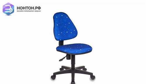 Кресло детское Бюрократ KD-4 синее / принт космос