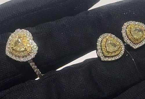 Серьги и кольцо с Бриллиантами