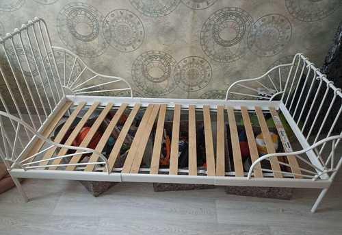 Детская кровать IKEA раздвижная металлическая