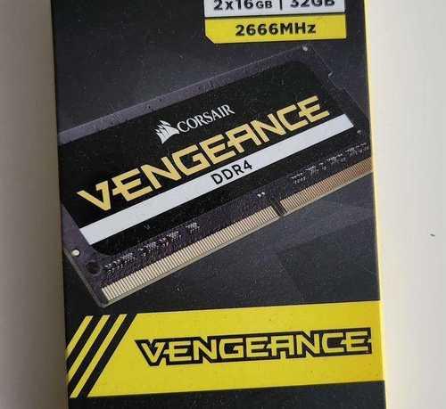 Corsair Vengeance 32Gb DDR4, 2x16Gb,2666, SO-dimm