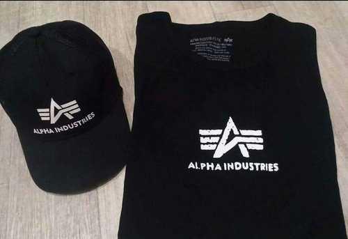 Alpha industries бейсболка, майка новые, оригинал
