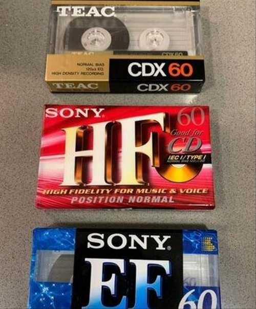 Аудиокассеты Teac cdx60, Sony новые запечатанные