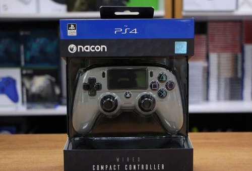 Геймпад проводной Nacon Compact PS4/PC серый