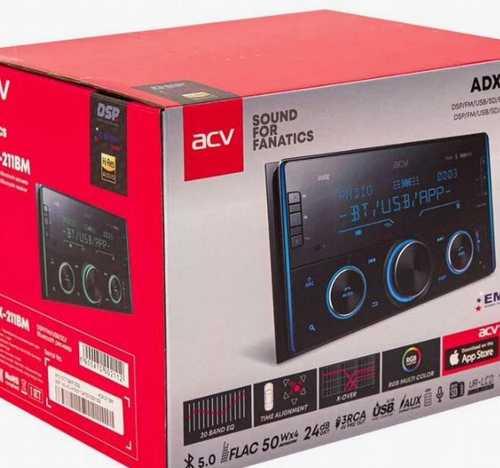 Автомагнитола 2DIN ACV DSP/FM/USB/SD/Bluetooth мул