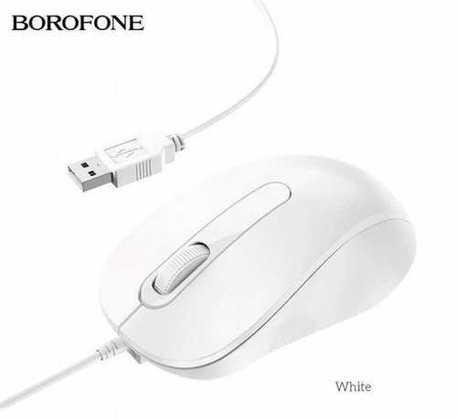 Мышь проводная Borofone BG4 белая