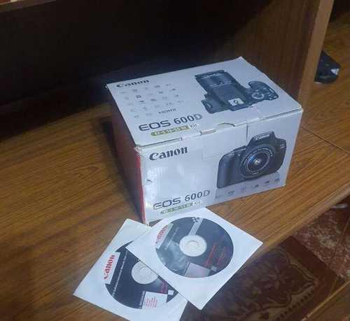 Коробка с установочными дисками для canon eos 600D