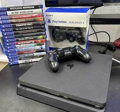 Sony playstation 4 slim 500gb  игры  подписка