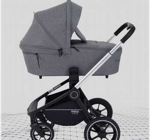 Коляска movbaby zoom 3 в 1 silver gray