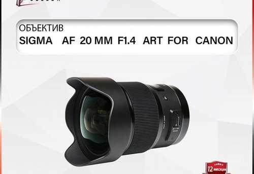 Sigma AF 20 MM F1.4 ART FOR canon