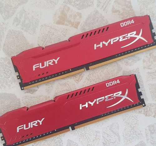 RAM Kingston HyperX Fury Red Series DDR4 - 2x 8гб