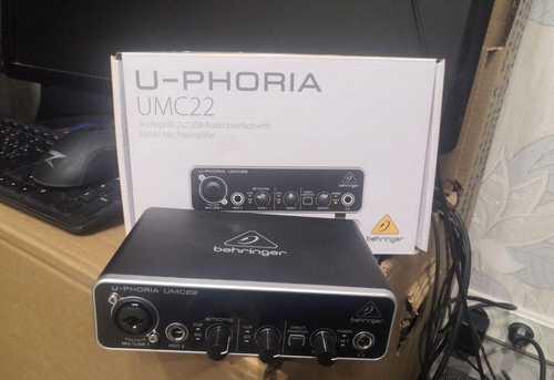 Звуковая карта behringer u-phoria umc22