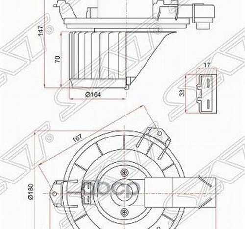 Мотор отопителя салона (Левый руль) Ford Mondeo