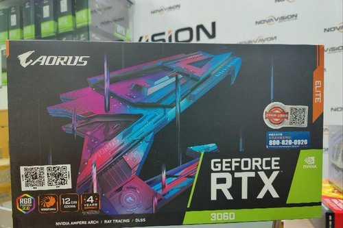 Видеокарты Gigabyte RTX 3060 Aorus Elite OC