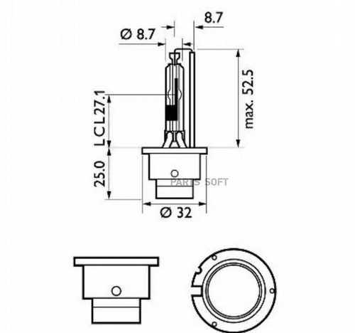 Philips D4R (35W) Лампа Ксенон Vision 1шт картон