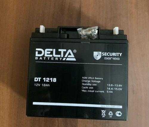 Аккумулятор DT 1218 12 Вольт, 18 А-ч, Delta