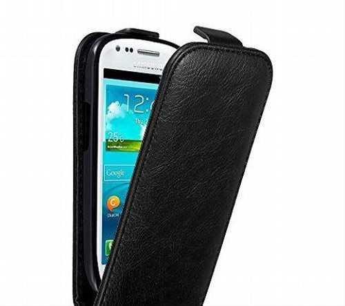 Фирменный Кожаный Чехол для Samsung S3 (black)