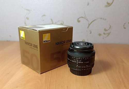 Объектив Nikon 50mm 1:1.8D nikkor lens
