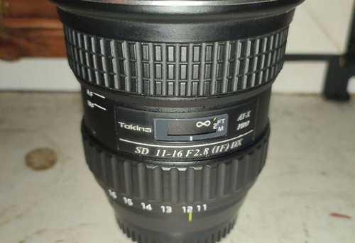 Tokina SD 11-16mm f2.8 (IF) DX для Nikon