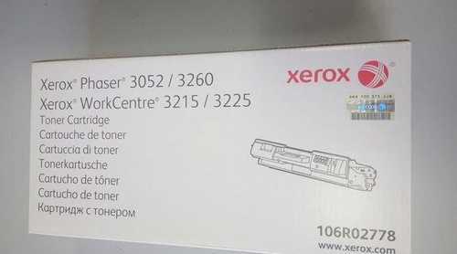 Оригинальный картридж новый Xerox 106R02778 черный