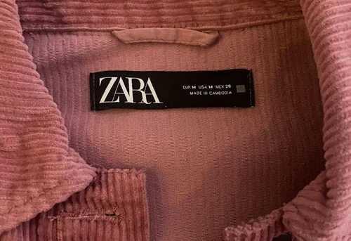 Куртка женская zara размер М розовая велюр