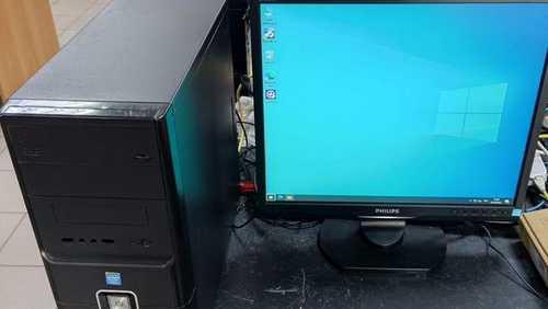 Системный блок G3250,8Гб,SSD,HDD и монитор 19"