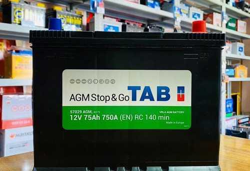 Аккумулятор Гелевый TAB 75 Ач AGM на Start-stop