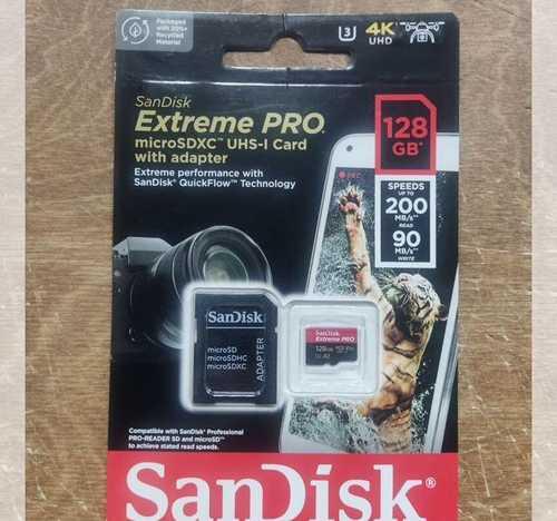 Карта памяти SanDisk Extreme Pro 128Gb