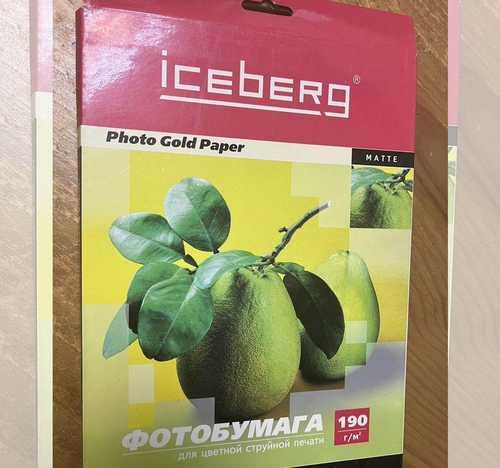 Фотобумага матовая А4 Iceberg