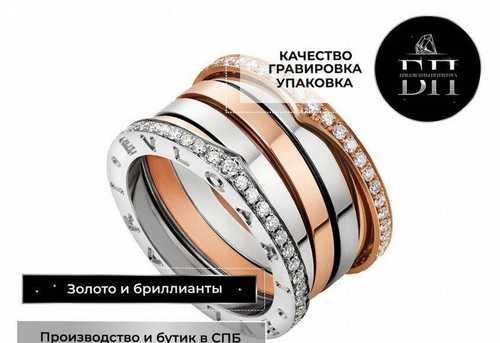 Золотое кольцо Bvlgari B.zero1 Rock, золото