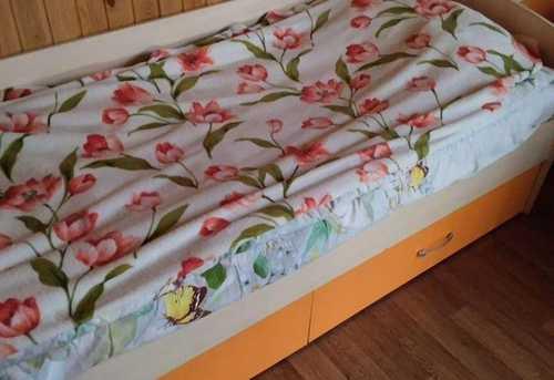 Кровать односпальная с матрасом IKEA