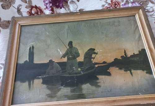 Картина " рыбаки "