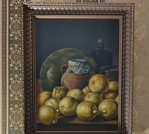 Картина маслом натюрморт "Лимоны"