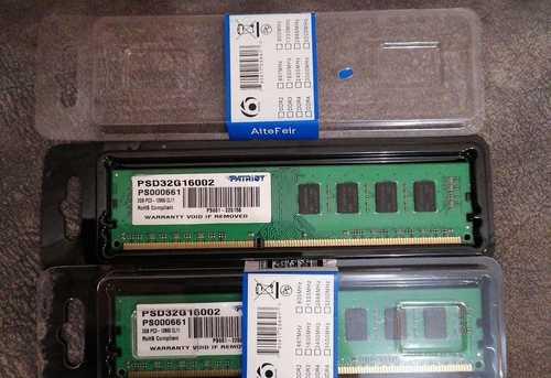 Оперативная память DDR3 patriot 1600 2x2GB (4GB)