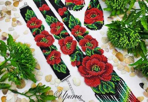Комплект украшений из бисера